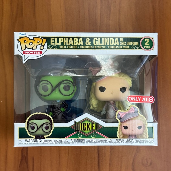 Funko | Toys | Funko Pop Wicked Elphaba Glinda In Shiz Uniform 2 Pack ...